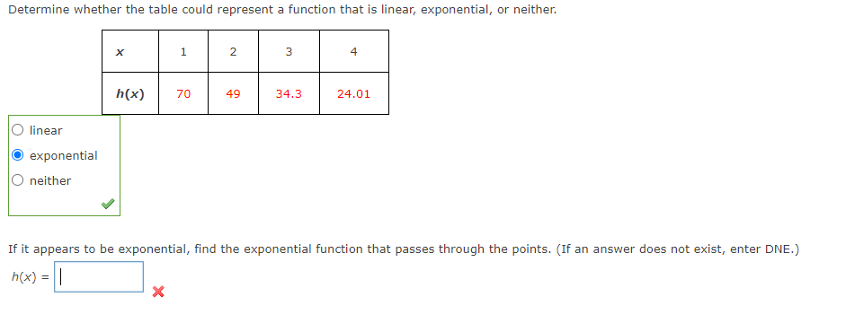 Solved Determine whether the table could represent a | Chegg.com