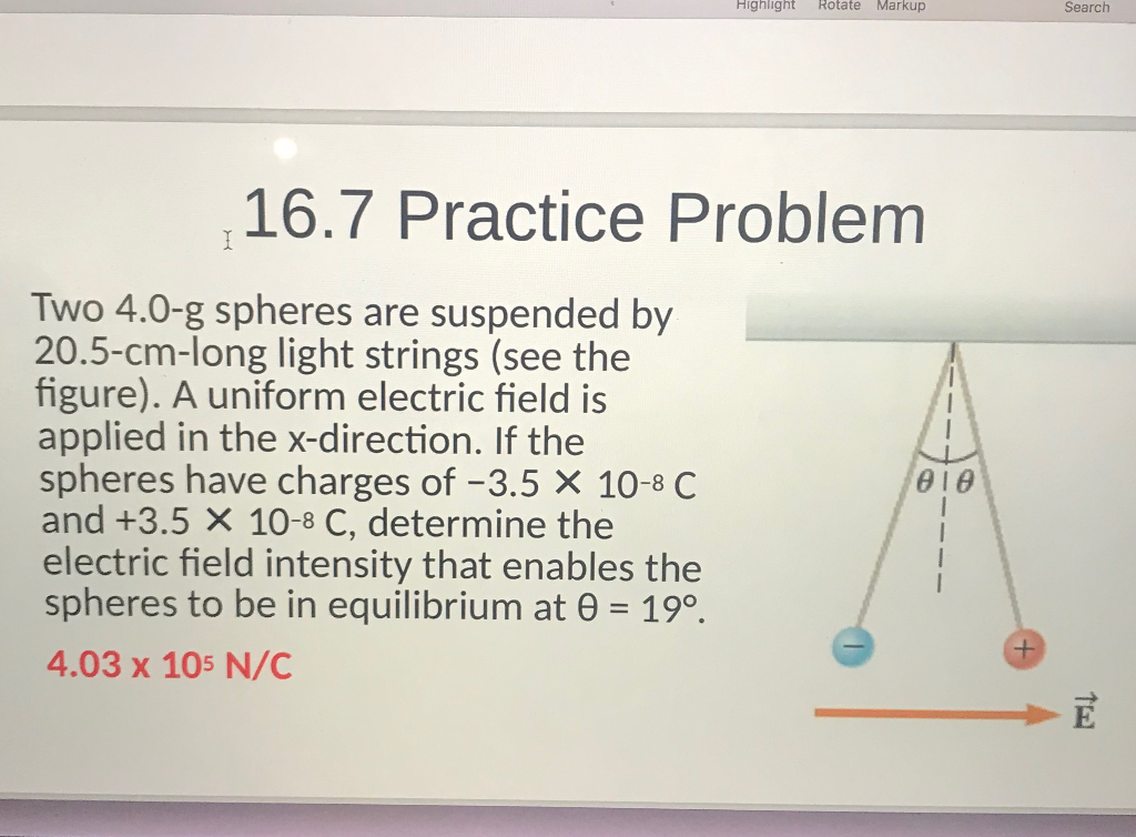 Solved Highlight Rotate Markup Search 16.7 Practice Problem | Chegg.com