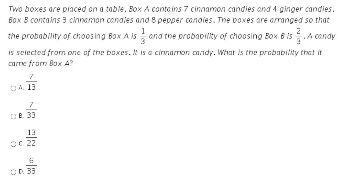 Solved Two boxes are placed on a table. Box A contains 7 | Chegg.com