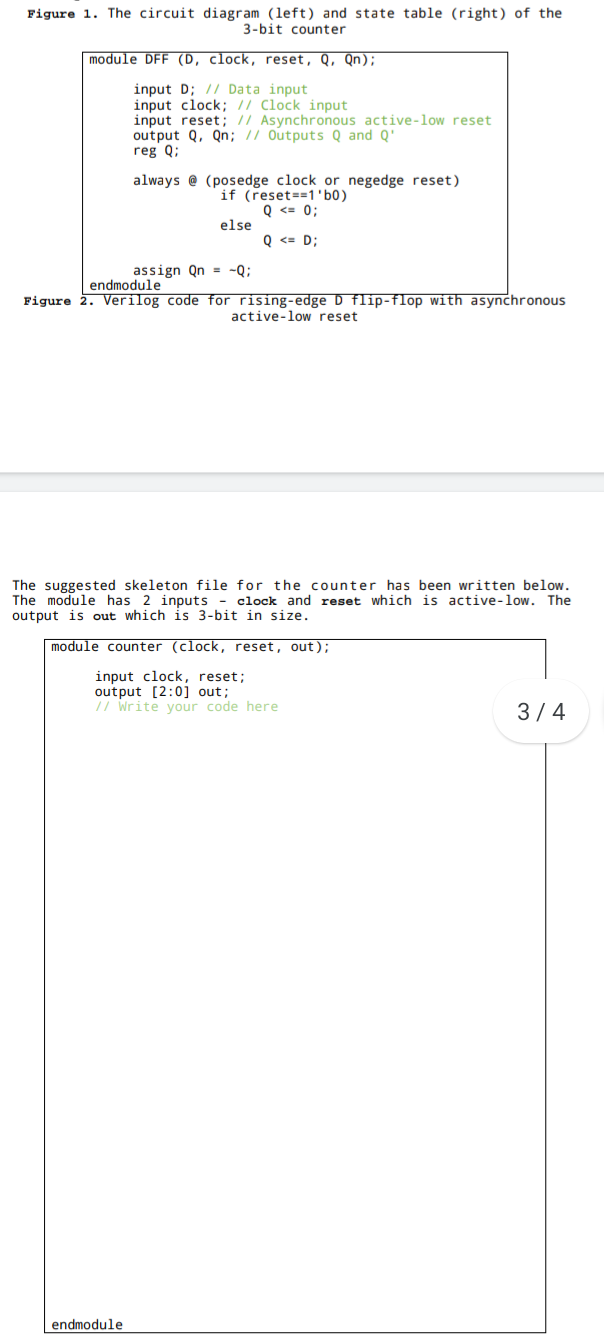 Solved Problem 1. (10 pts.) In this problem, design a 3-bit | Chegg.com