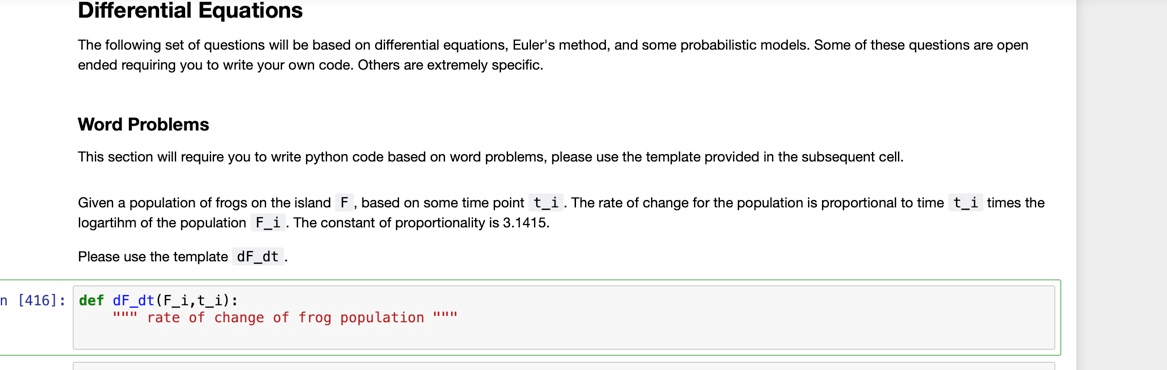 Differential Equations The following set of questions | Chegg.com