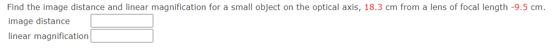 Solved Find the image distance and linear magnification for | Chegg.com