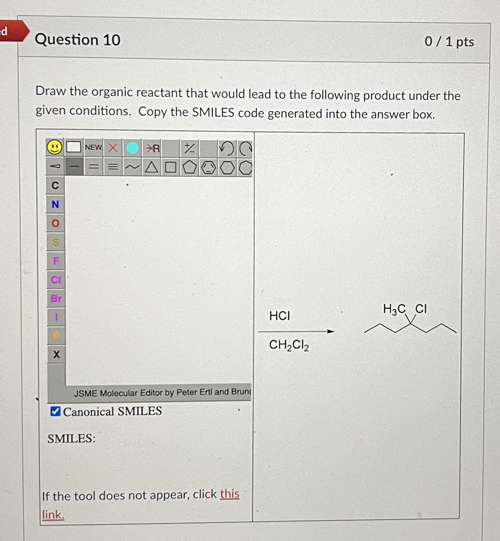 Solved Draw the organic reactant that would lead to the | Chegg.com