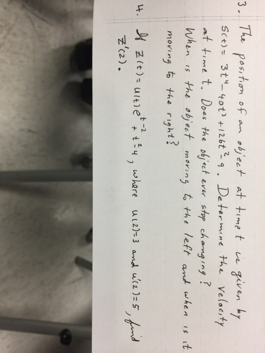 Solved The Position Of An Object At Time T Is Given By S T
