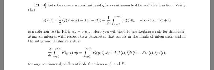 Solved El: Let c be non-zero constant, and g is a | Chegg.com