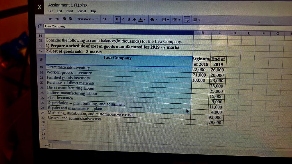 Solved Assignment 1 (1).x/sx File Edit Insert Format Help | Chegg.com