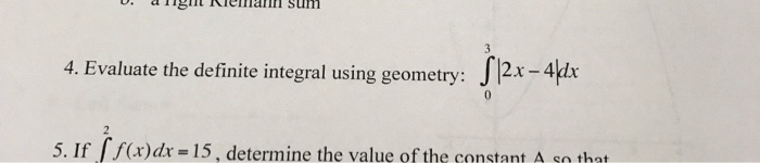 Solved Evaluate the definite integral using geometry: | Chegg.com