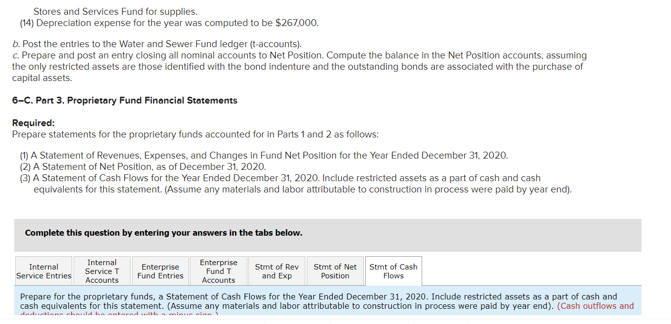 Solved 6-C. Part 1. Internal Service Fund Transactions The | Chegg.com