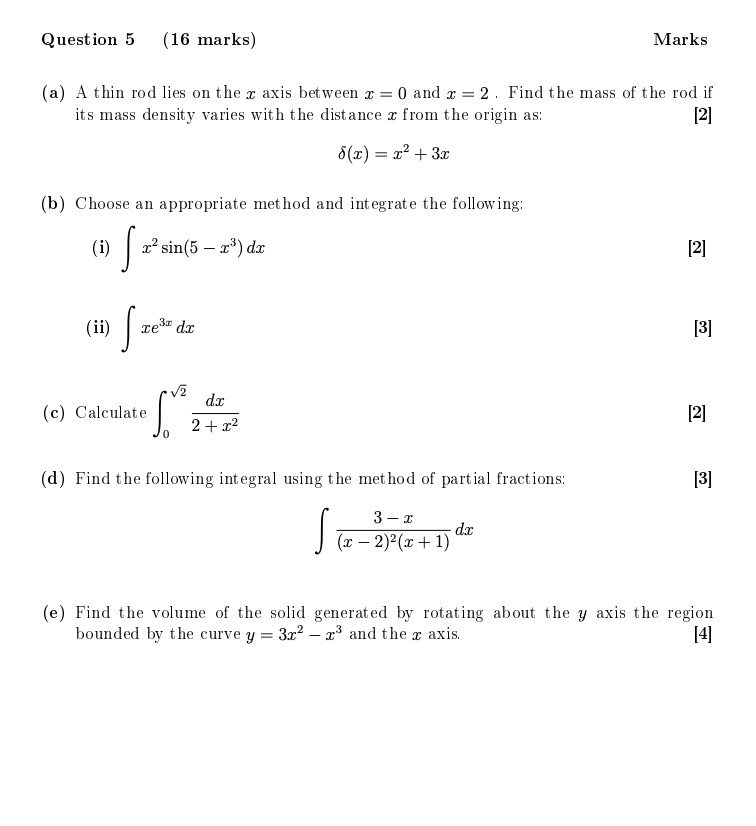Solved Question 5 (16 marks) Marks (a) A thin rod lies on | Chegg.com Solved Question 5 (16 marks) Marks (a) A thin rod lies on | Chegg.com