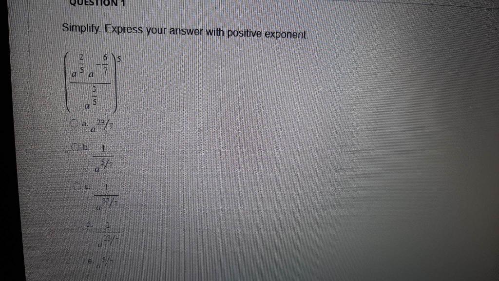 Solved Simplify. Express your answer with positive exponent | Chegg.com