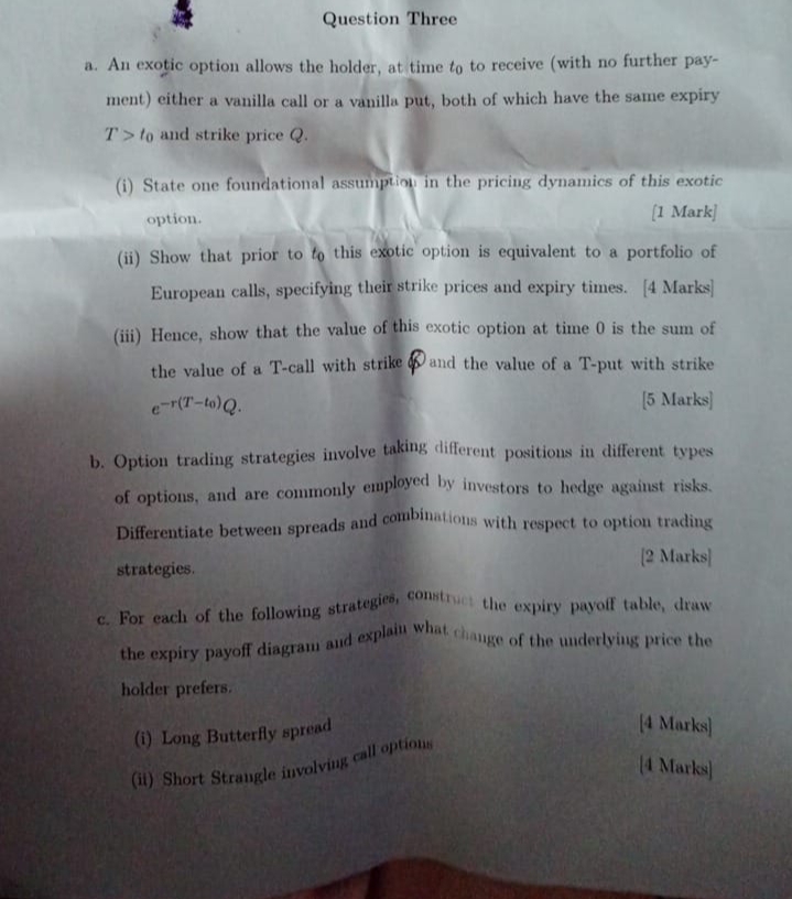 Solved c. State the Feyman-Kac Theorem, elearly stating the | Chegg.com