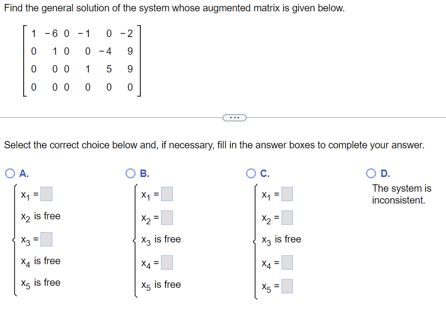 Solved Find the general solution of the system whose | Chegg.com