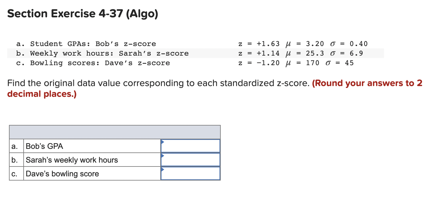 Solved Section Exercise 4-37 (Algo) a. Student GPAS: Bob's | Chegg.com