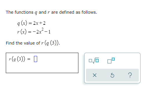 Solved The functions q and r are defined as follows. a(x) = | Chegg.com