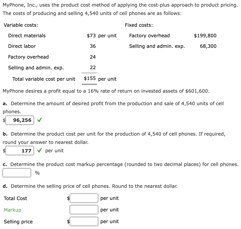 Solved MyPhone, Inc., uses the product cost method of | Chegg.com