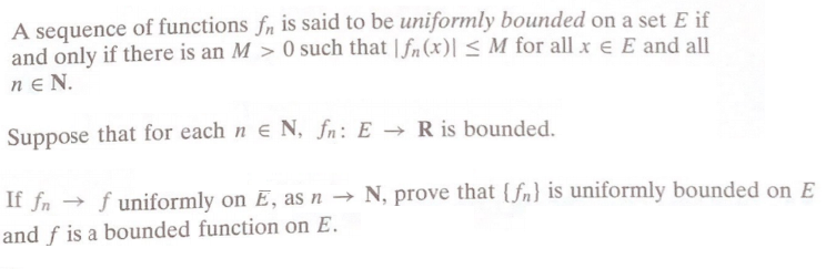 Solved A sequence of functions fn is said to be uniformly | Chegg.com