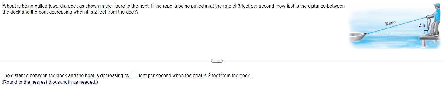 Solved A boat is being pulled toward a dock as shown in the | Chegg.com