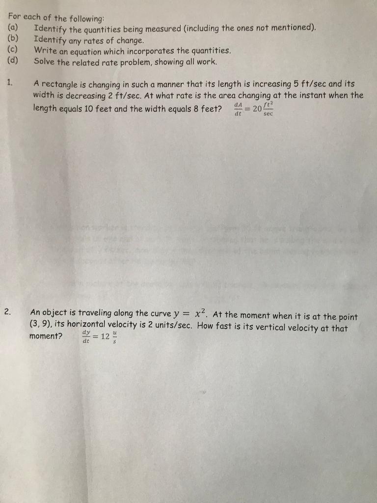 Solved RELATED RATES: | Chegg.com