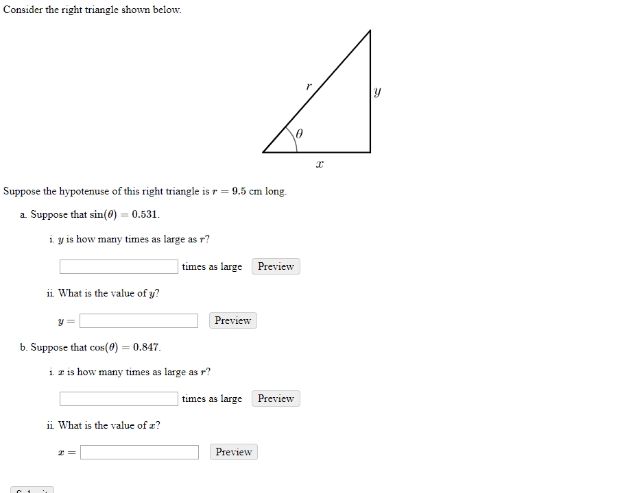 Solved Consider the right triangle shown below The | Chegg.com Solved Consider the right triangle shown below The | Chegg.com