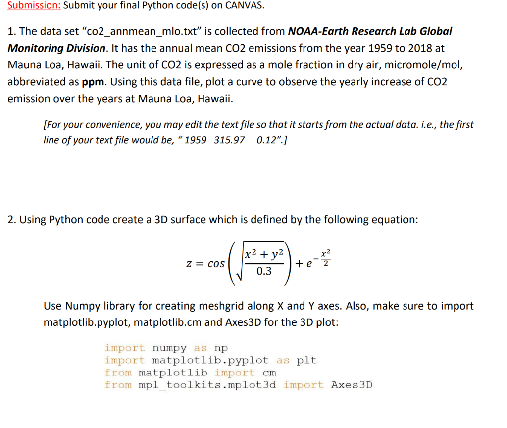 Solved Submission: Submit your final Python code(s) on | Chegg.com