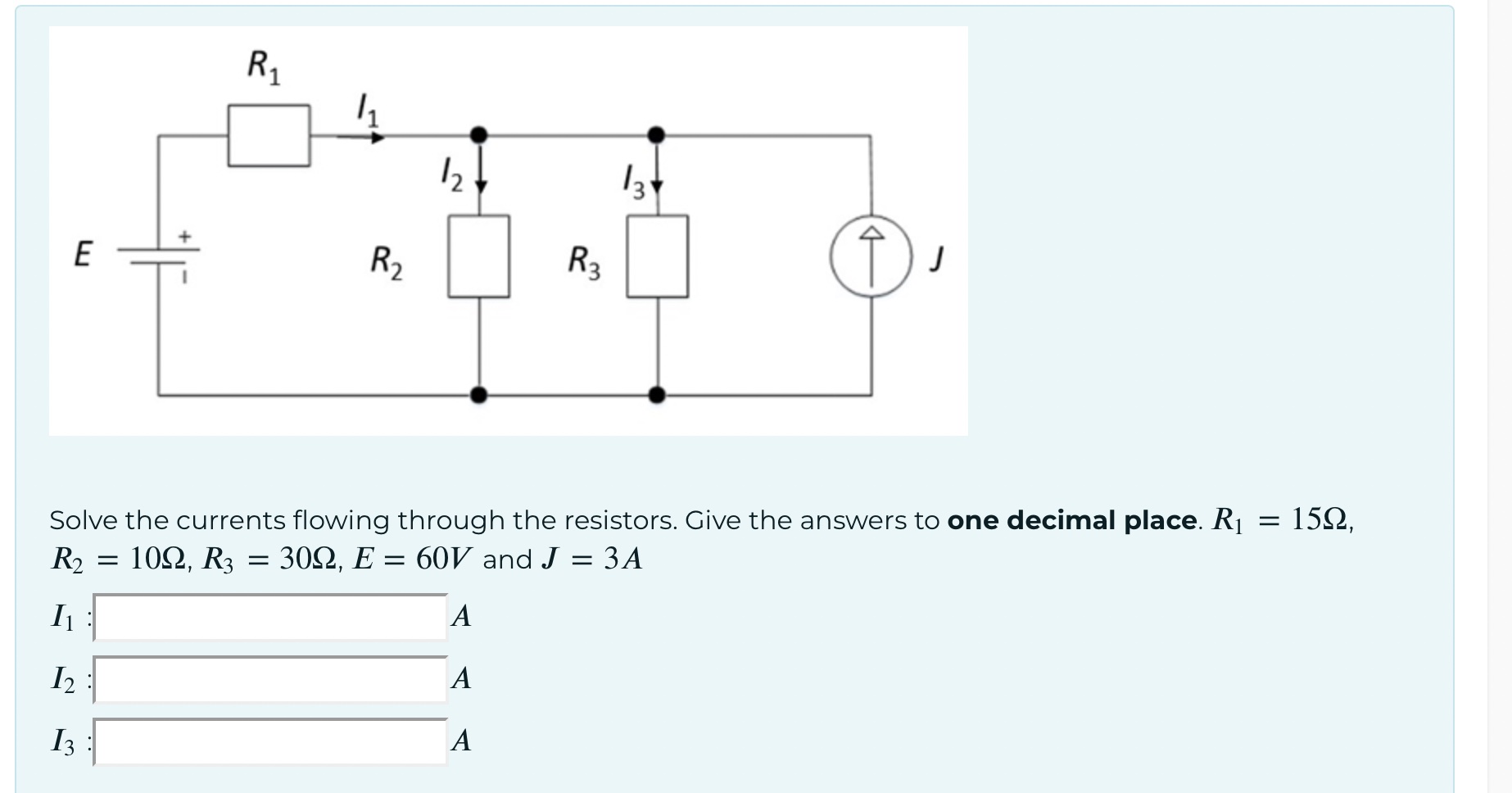 Solved Solve the currents flowing through the resistors. | Chegg.com