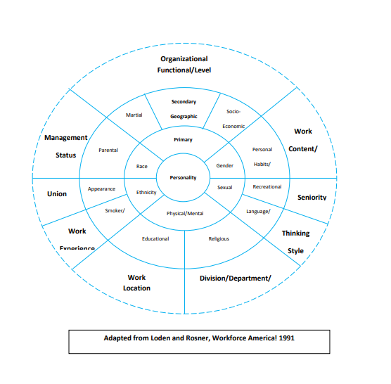 Solved Step One: • Look at the ‘Diversity Dimensions Wheel’ | Chegg.com