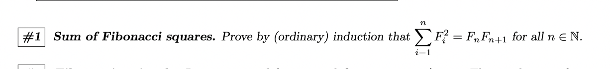Solved \#1 Sum of Fibonacci squares. Prove by (ordinary) | Chegg.com