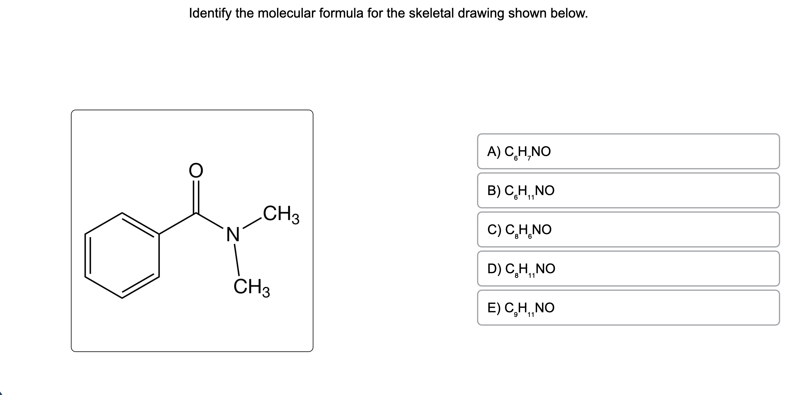 Solved PLEASSE HELP Identify the molecular formula for the | Chegg.com