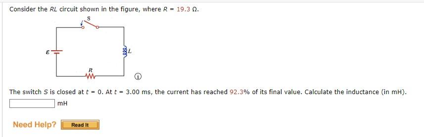 Solved Consider the RL circuit shown in the figure, where | Chegg.com