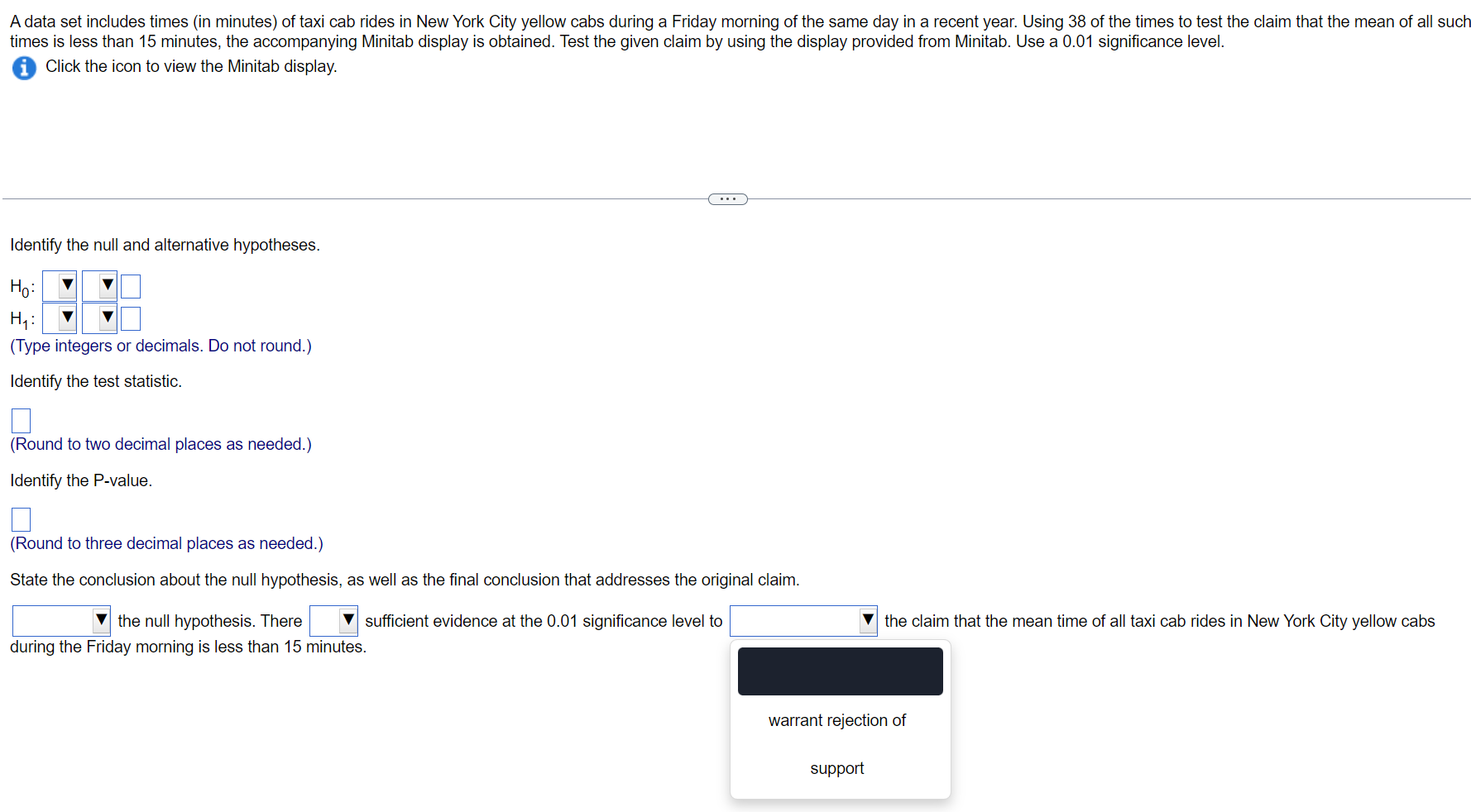 Solved times is less than 15 minutes, the accompanying | Chegg.com