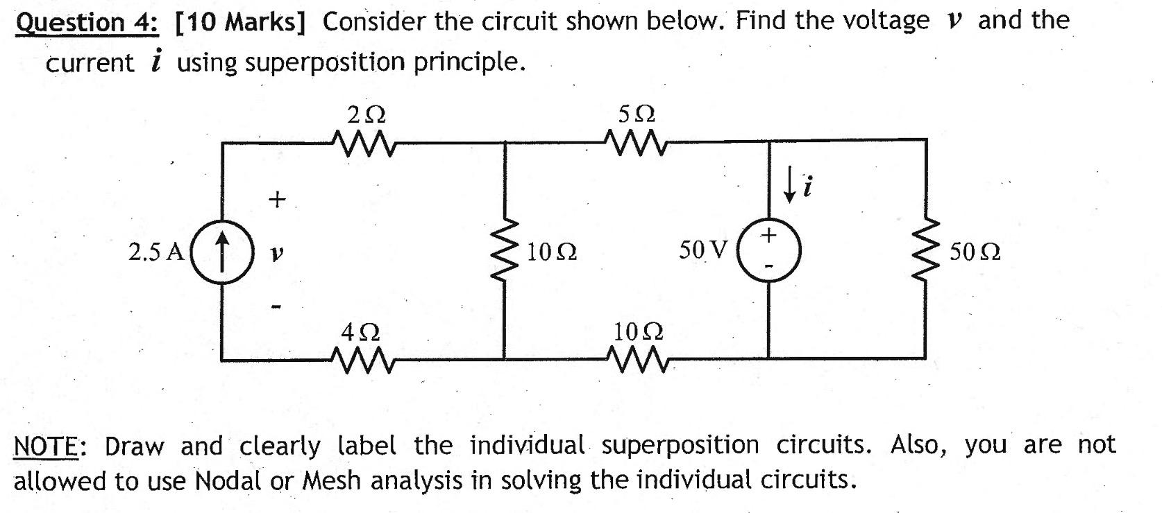 Solved Question 4: [10 Marks] Consider the circuit shown | Chegg.com