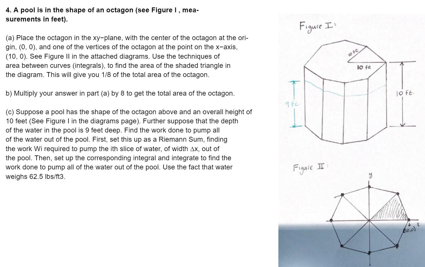 Solved 4. A pool is in the shape of an octagon (see Figure | Chegg.com