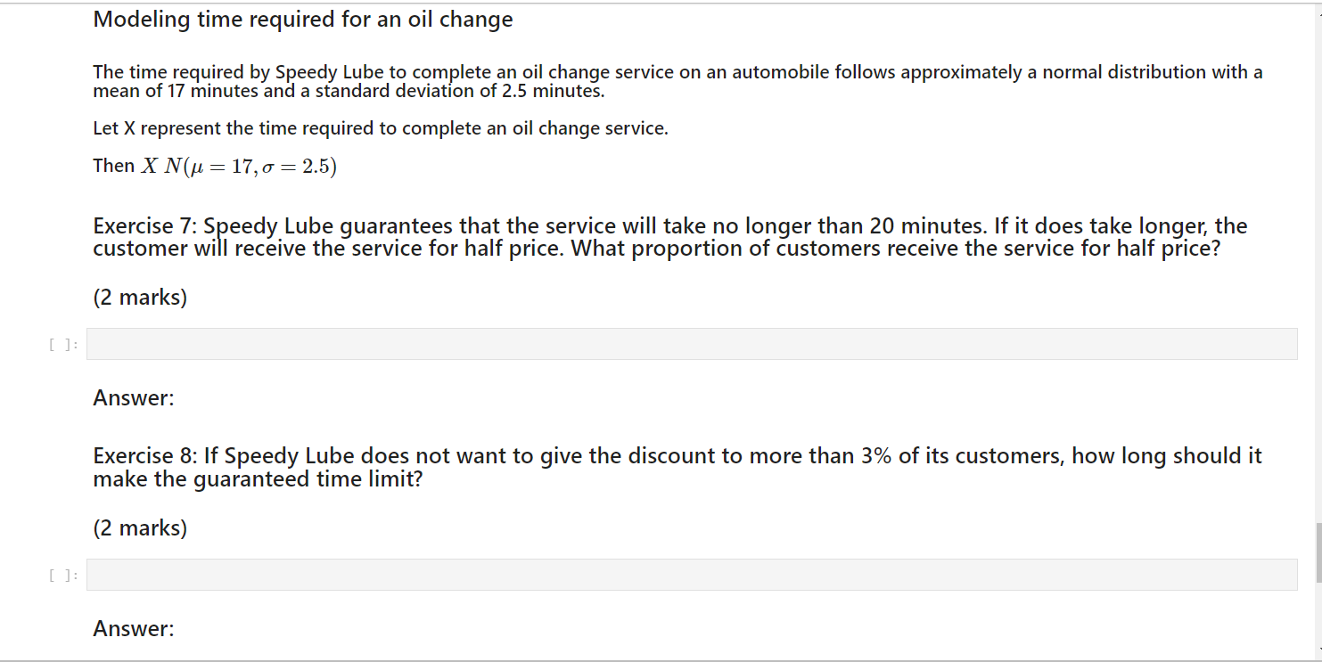 Solved Exercise 5: Using a normal distribution model for | Chegg.com