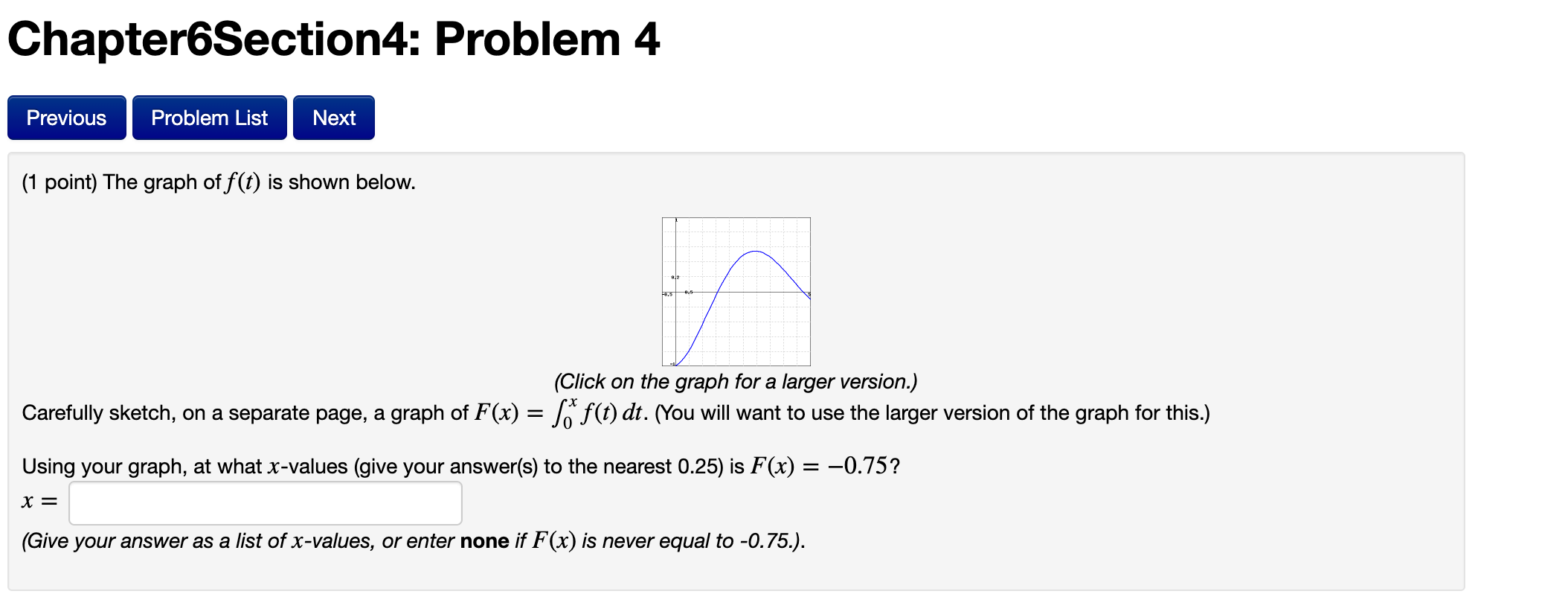 Chapter6Section 4: Problem 4 Previous Problem List | Chegg.com