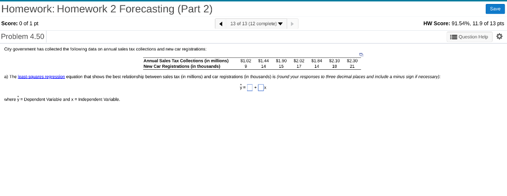 Solved Homework Homework 2 Forecasting Part 2 Score 0 Of