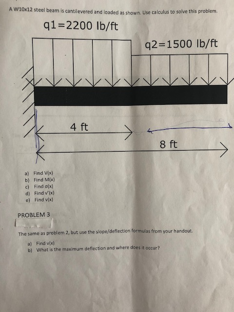 Solved A W10x12 steel beam is cantilevered and loaded as | Chegg.com