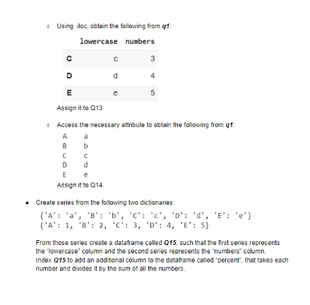 Solved - Create a .ipynb file called PandasA3creditipynb and | Chegg.com