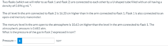 Solved Two flasks (which we will refer to as flask 1 and | Chegg.com