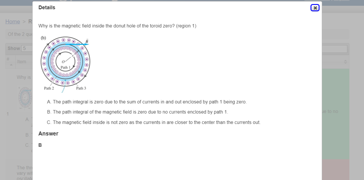 Solved DetailsWhy is the magnetic field inside the donut | Chegg.com