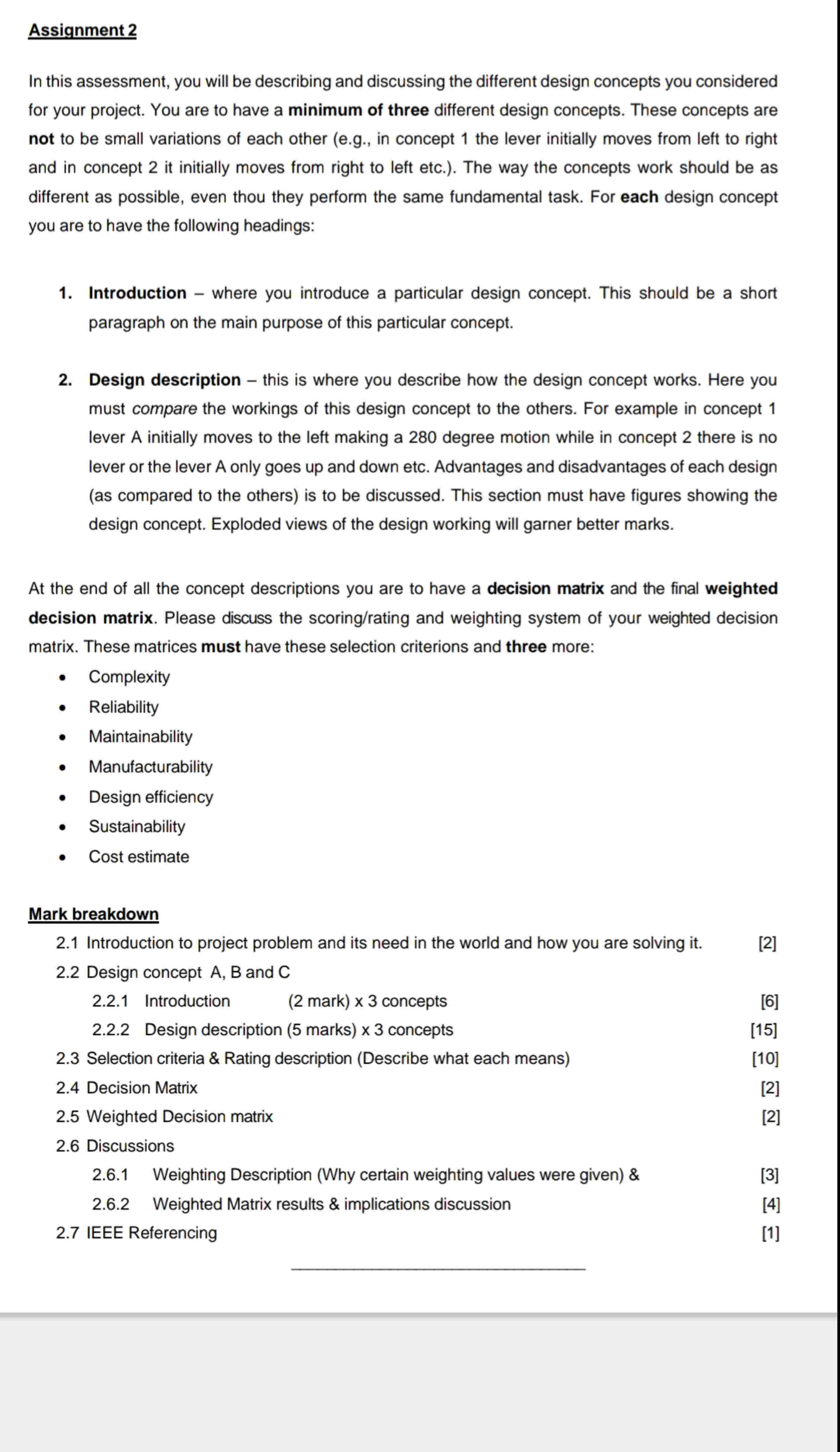 You are to have a minimum of three different design | Chegg.com