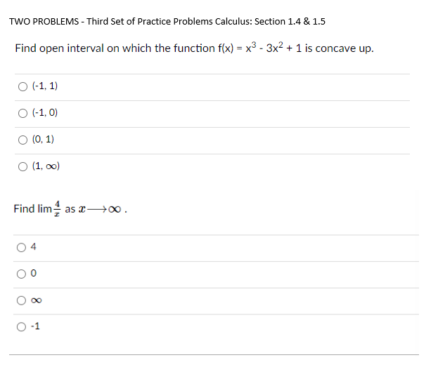 Solved TWO PROBLEMS - Third Set of Practice Problems | Chegg.com