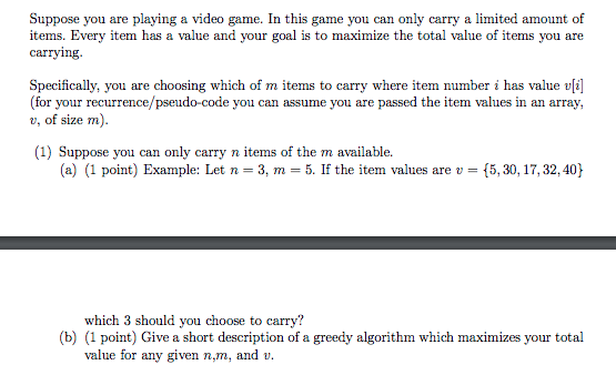 Solved Suppose you are playing a video game. In this game | Chegg.com