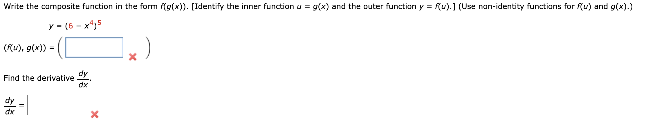 Solved Write the composite function in the form f(g(x)). | Chegg.com