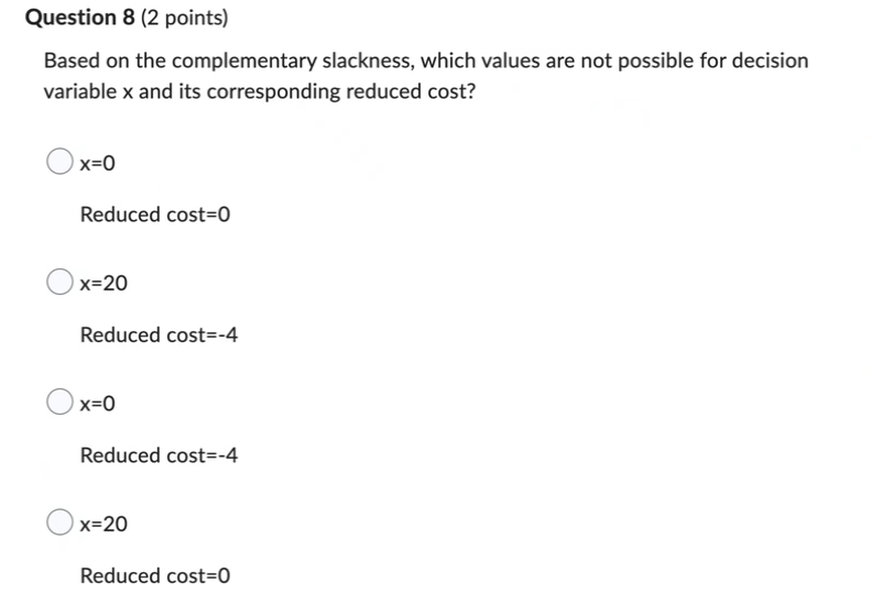 Solved Based on the complementary slackness, which values | Chegg.com