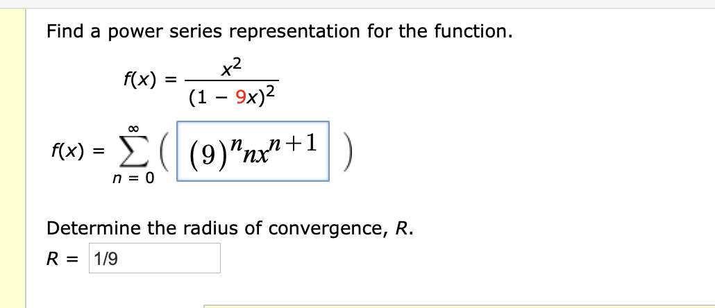 Solved Find a power series representation for the function. | Chegg.com