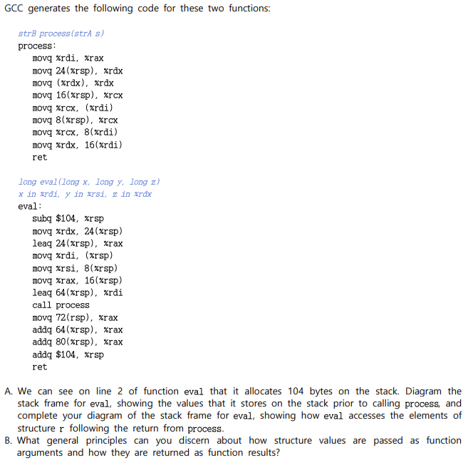 Solved For this exercise, we will examine the code generated | Chegg.com