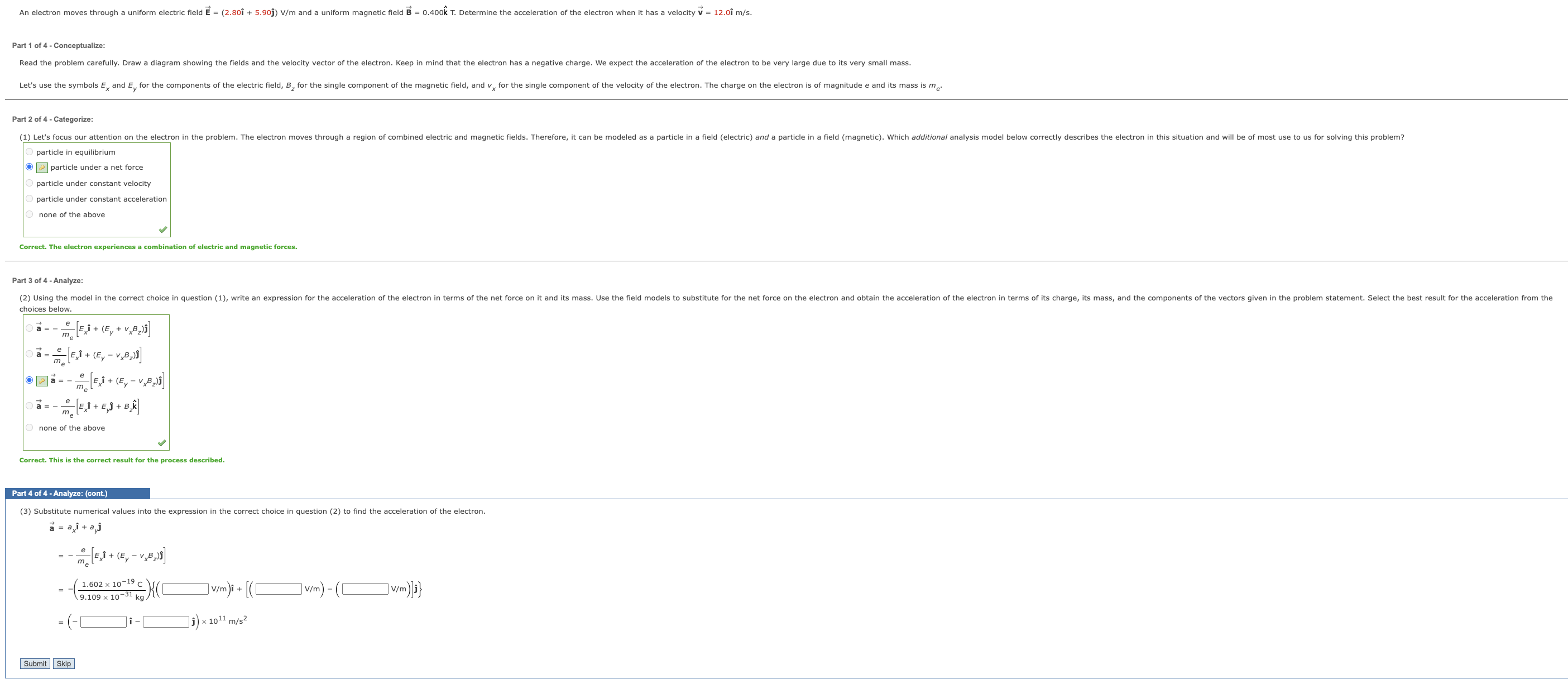 Solved Part 1 of 4 - Conceptualize Let's use the symbols | Chegg.com