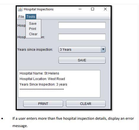 Solved Develop a Java GUI application that will capture a | Chegg.com