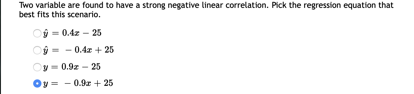 Solved Two variable are found to have a strong negative | Chegg.com