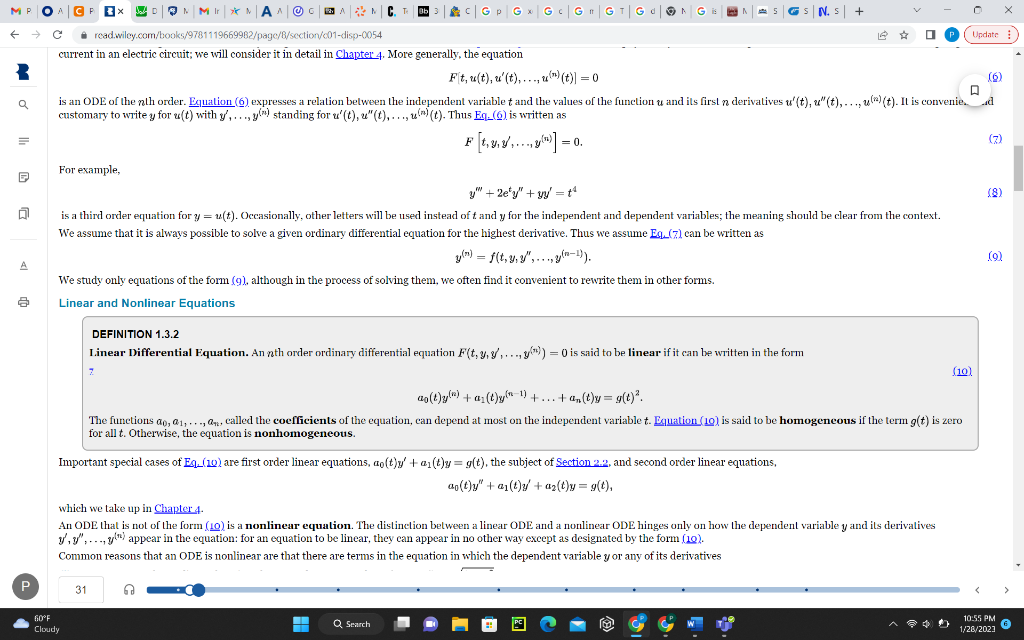 Solved Show that Eq. (10) can be matched to each equation in | Chegg.com